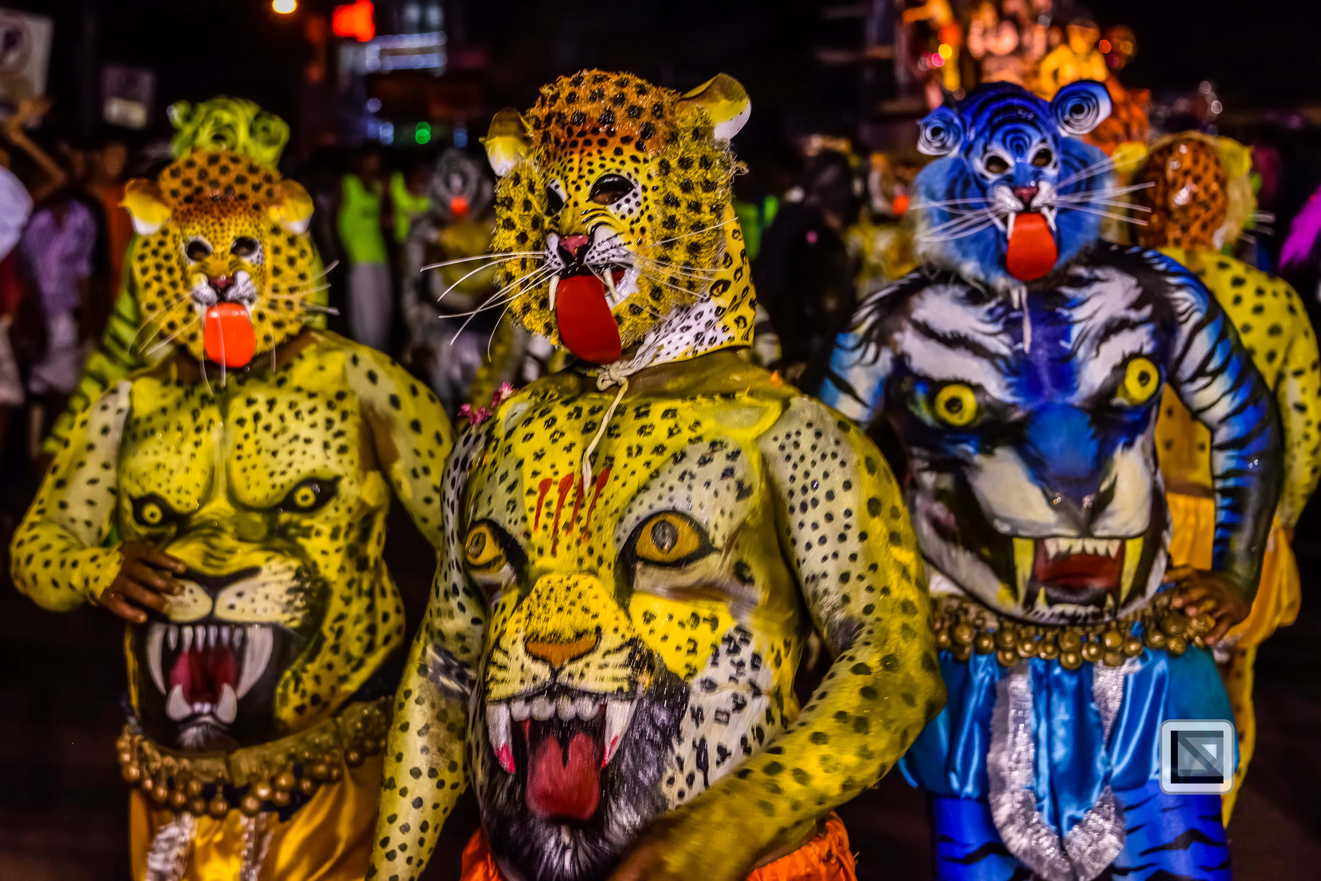 India – Kerala – Thrissur – Onam Festival – Pulikali-85