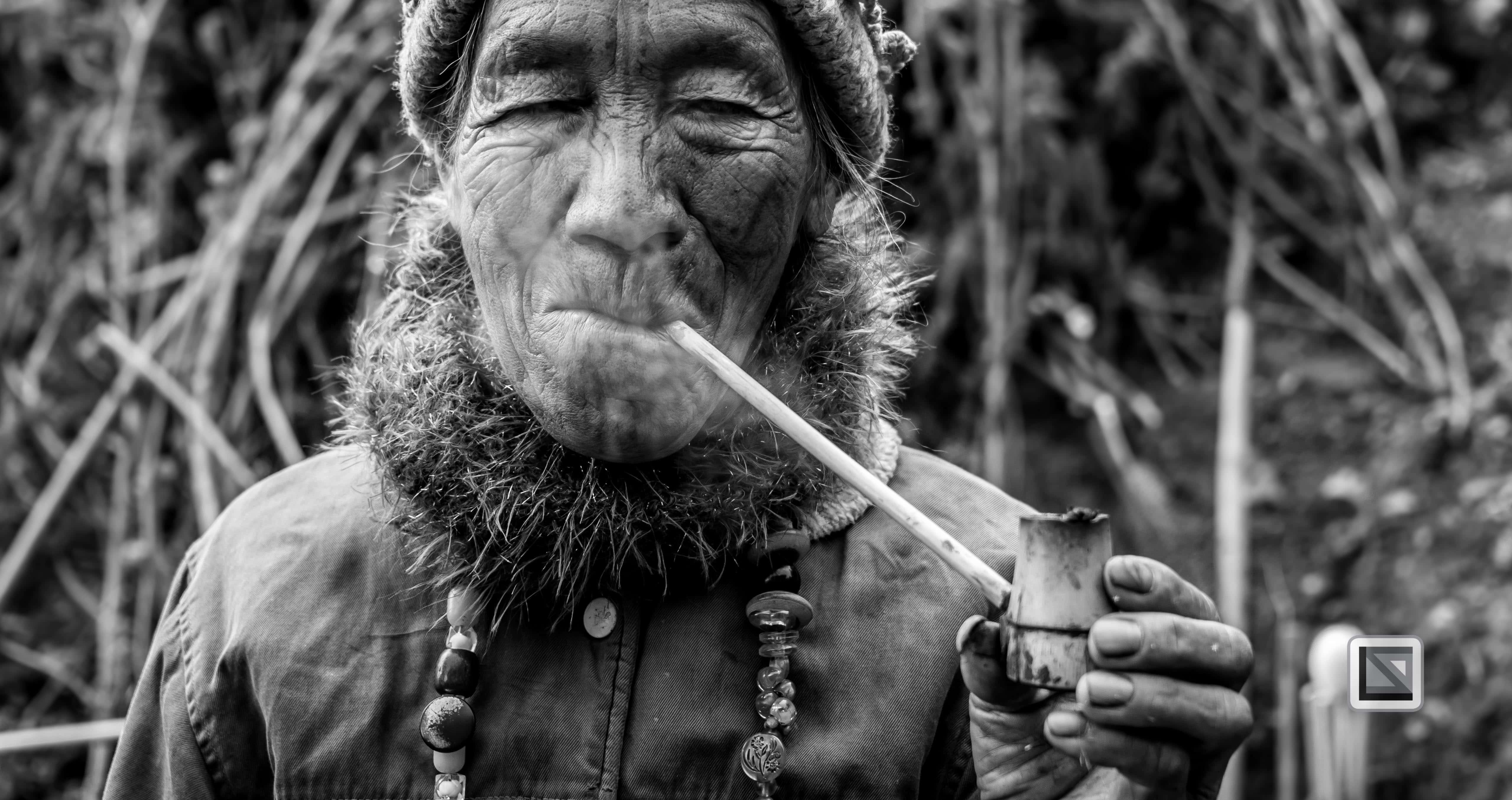 Myanmar Chin Tribe Portraits Black and White-15