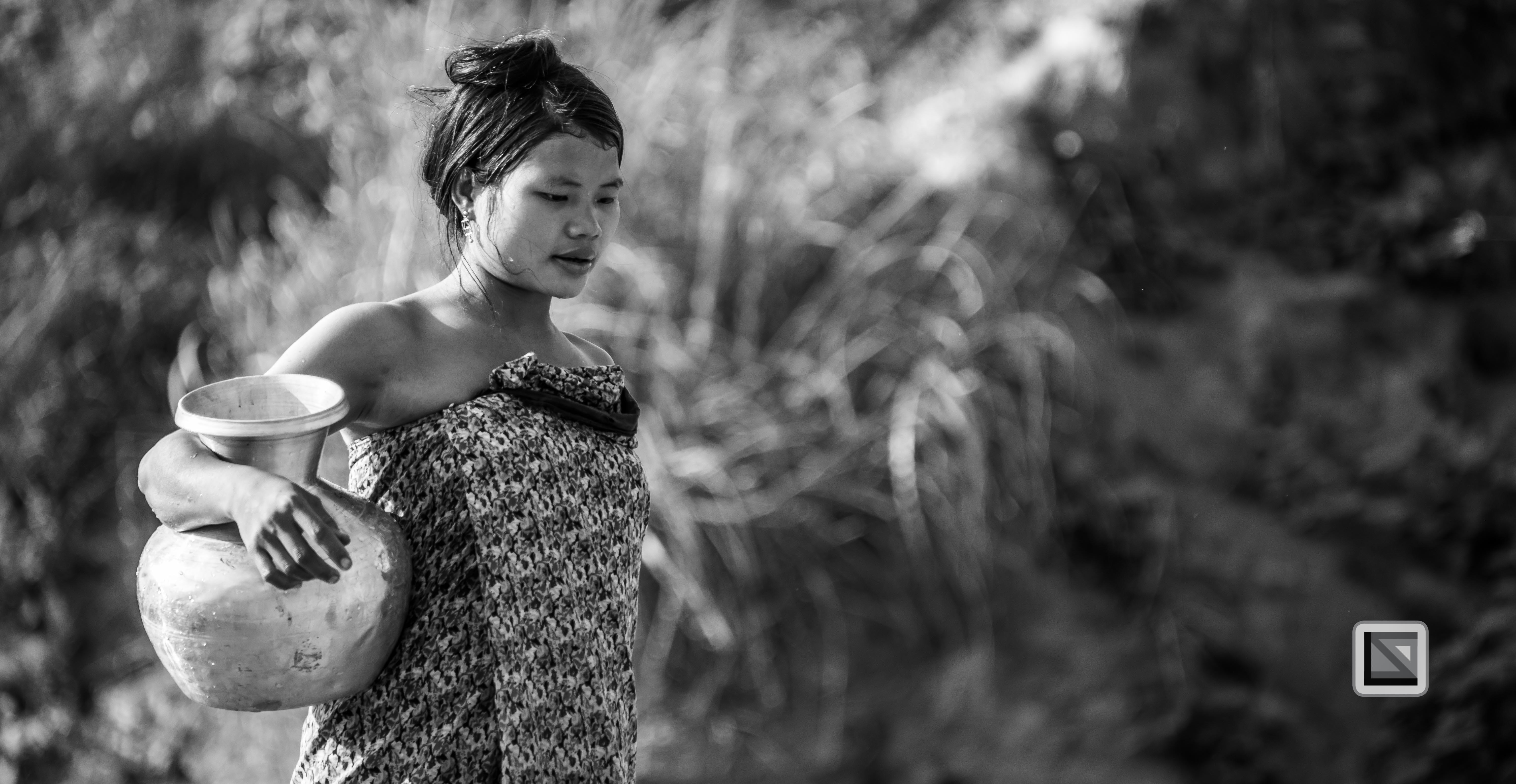 Myanmar Chin Tribe Portraits Black and White Mrauk-U-24