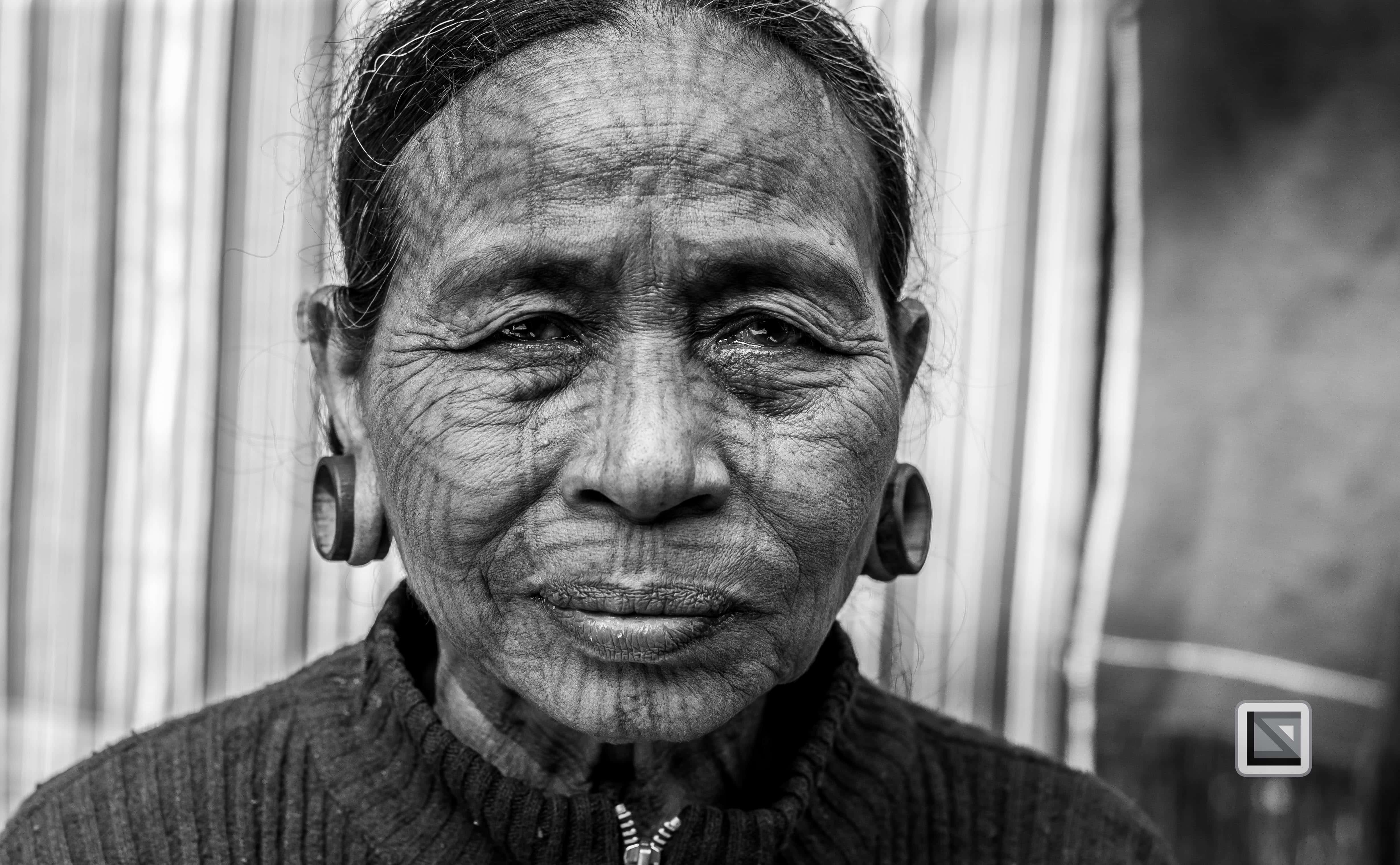 Myanmar Chin Tribe Portraits Black and White Mrauk-U-9
