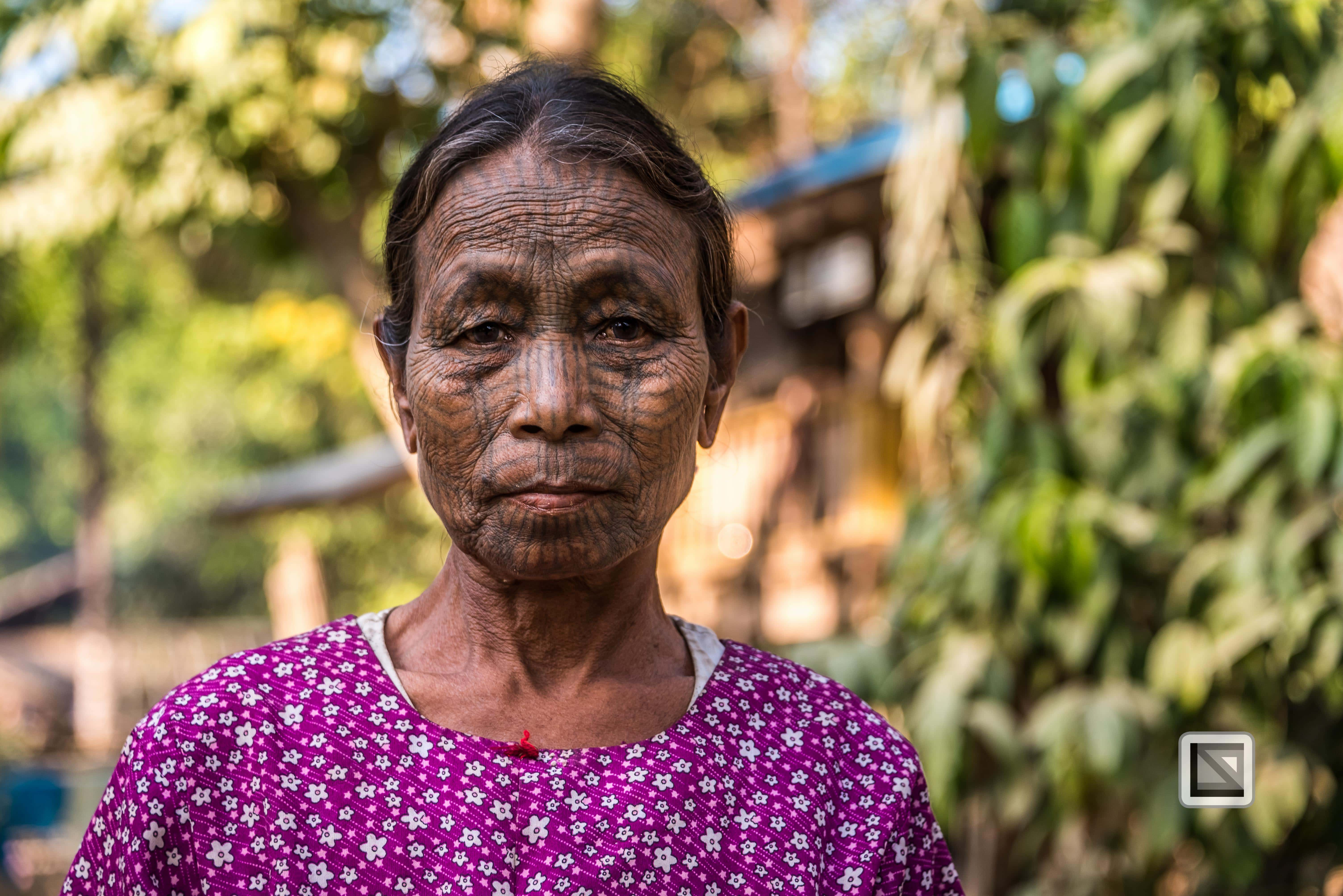 Myanmar Chin Tribe Portraits color Mrauk-U-36